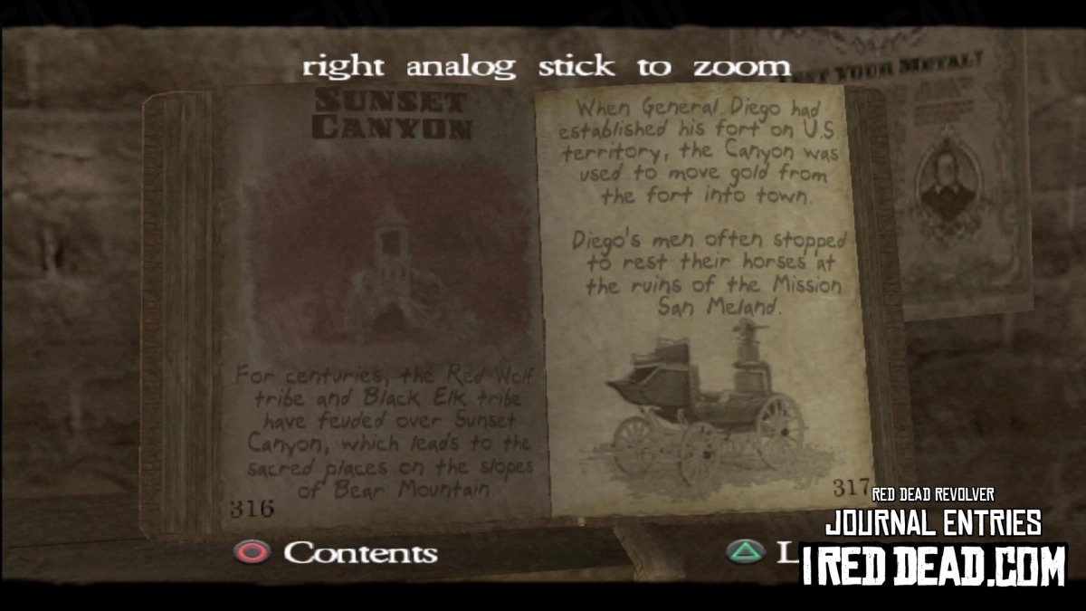 Red Dead Revolver Journal Entry 159 - Sunset Canyon