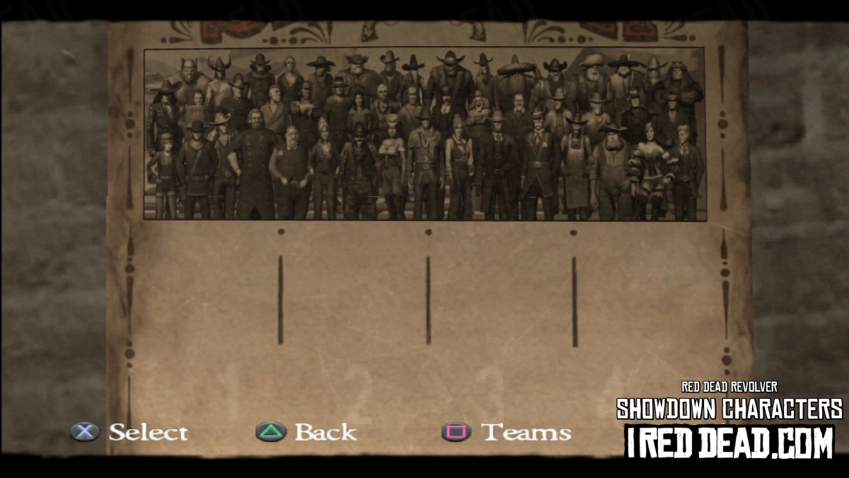 Red Dead Revolver Showdown Characters All